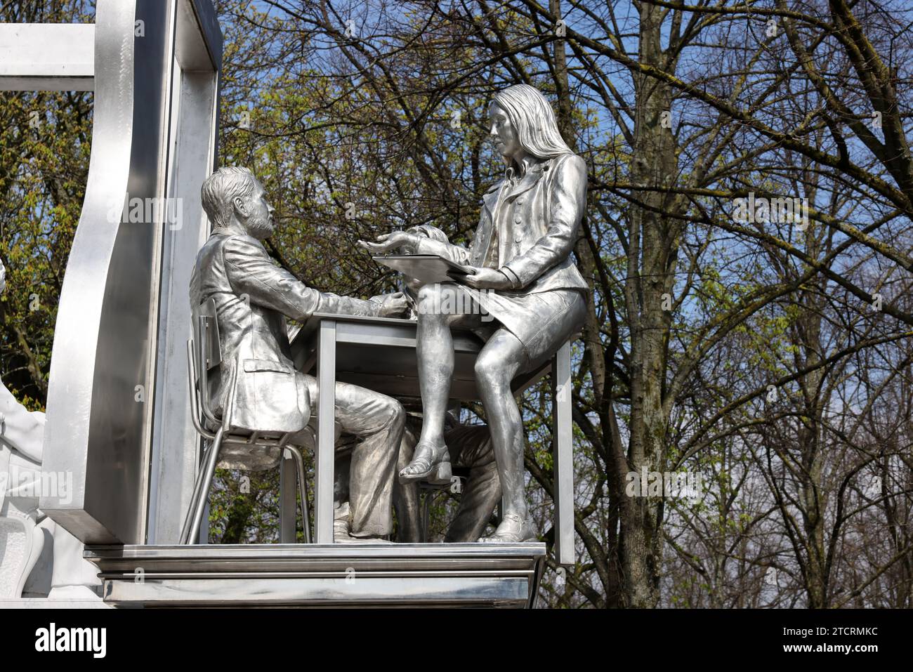 The Hague, Netherlands - April 17, 2023: Lange Voorhout - Thorbecke ...