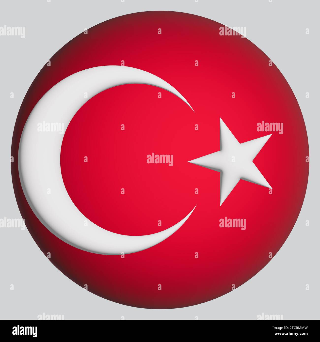 3D Flag of Turkiye on a avatar circle background Stock Photo - Alamy