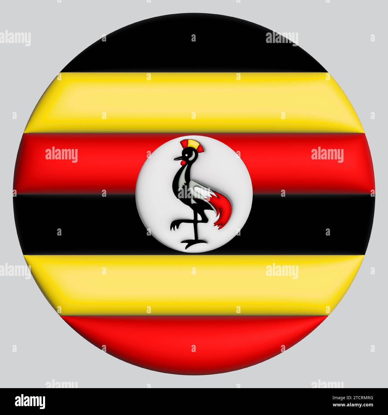 3D Flag of Uganda on a avatar circle background Stock Photo - Alamy