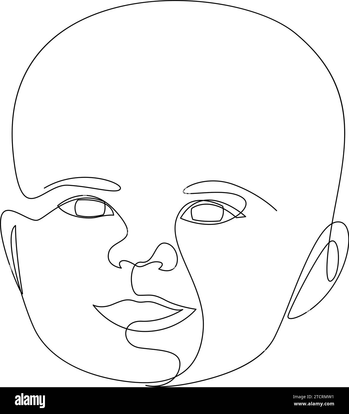 Single line drawing face hi-res stock photography and images - Alamy