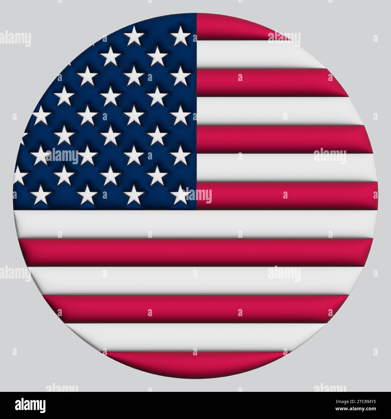 3D Flag of United States of America on a avatar circle background Stock ...