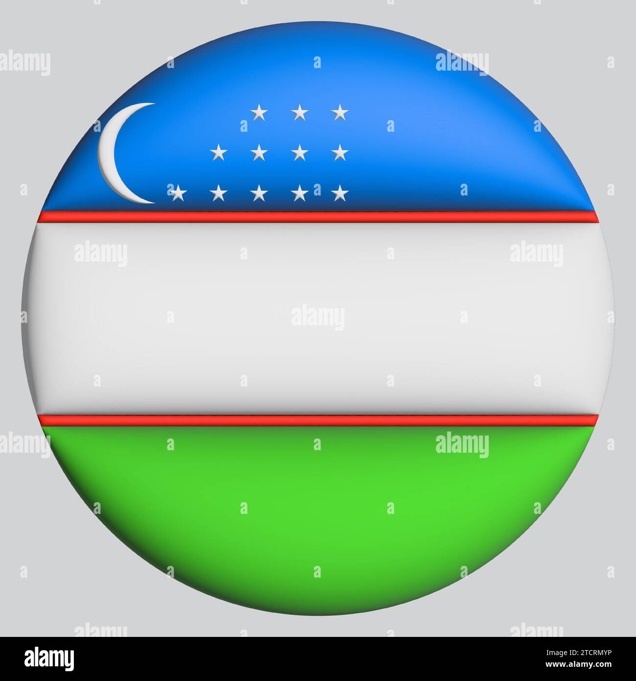 3D Flag of Uzbekistan on a avatar circle background Stock Photo - Alamy