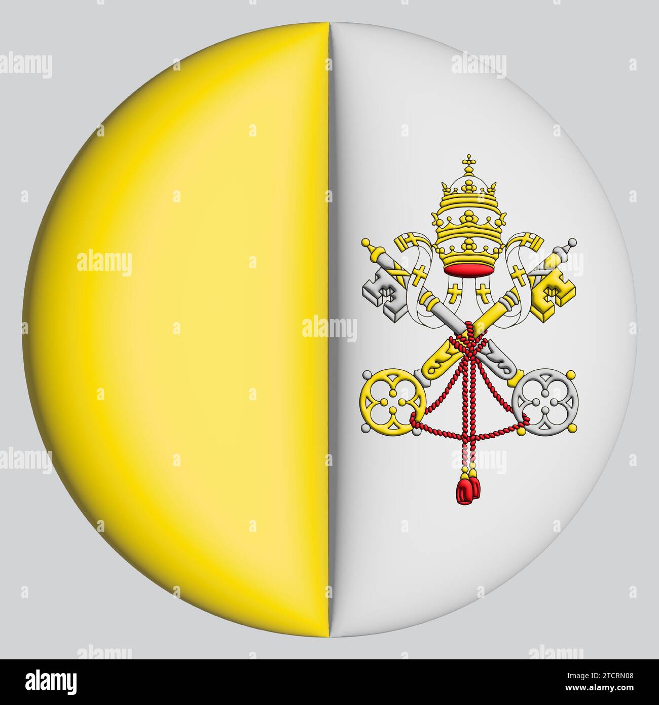 3D Flag of Vatican City on a avatar circle background Stock Photo - Alamy