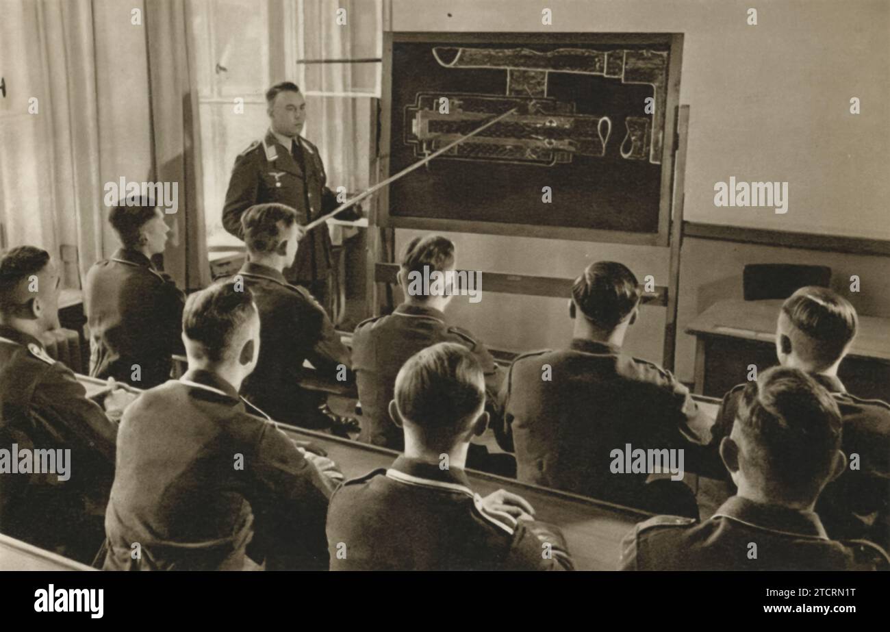 The image shows German recruits of the Luftwaffe, the Air Force ...