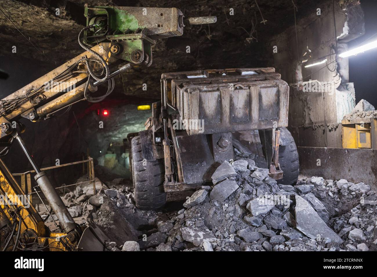Big hammer and truck in the cooper mine Stock Photo - Alamy