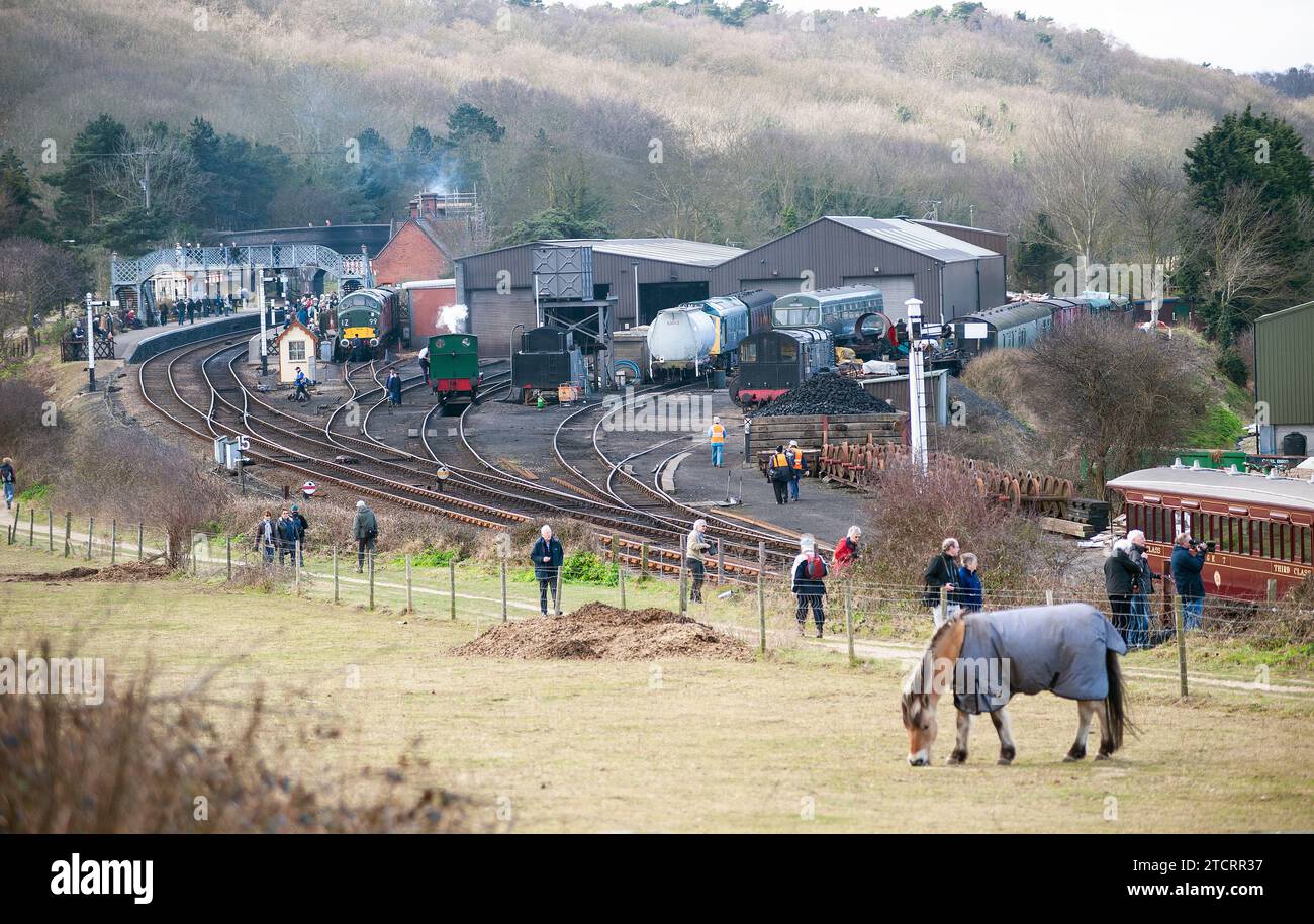 railway station and marshalling yard weybourne north norfolk england ...