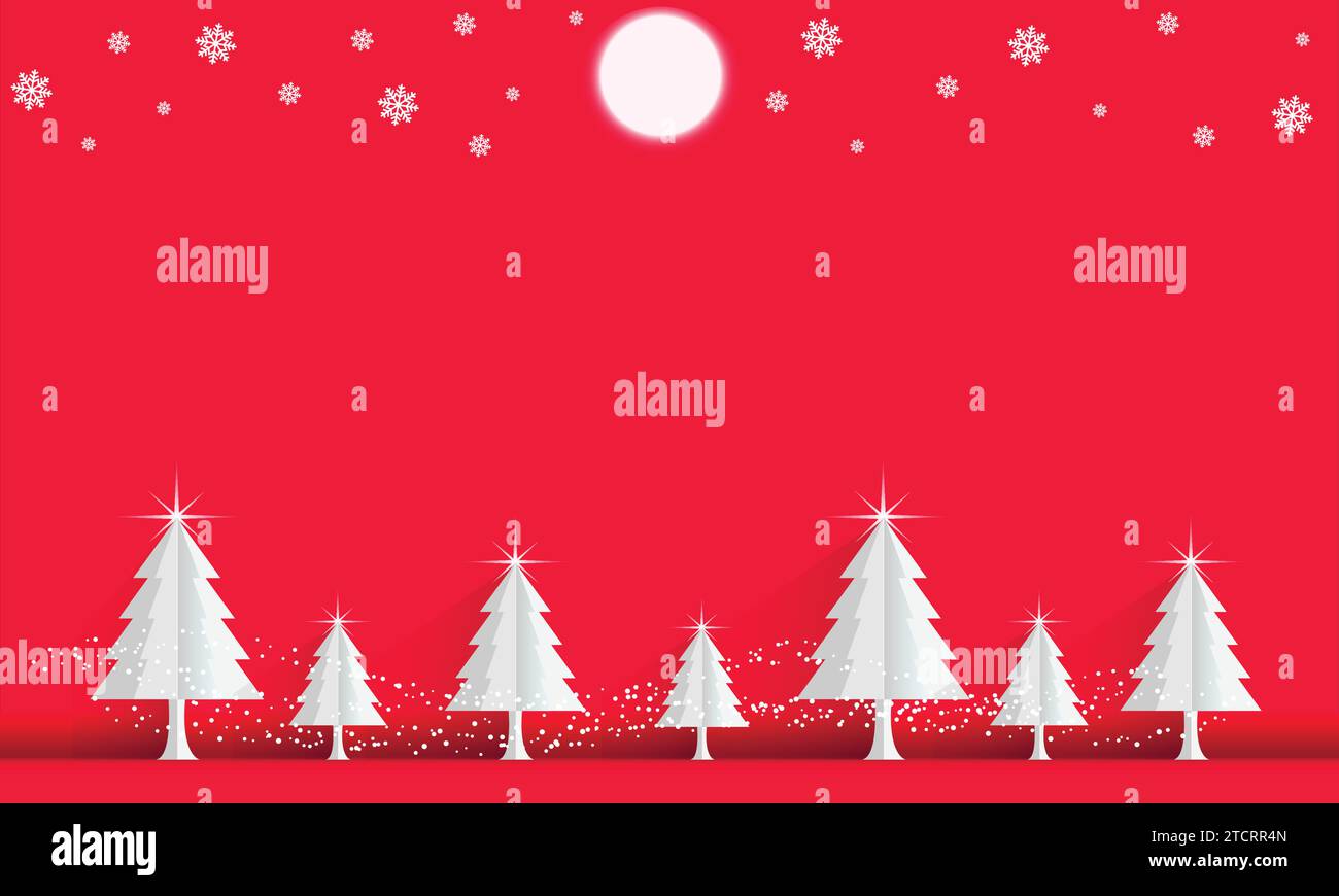 Christmas tree red background Stock Vector Image & Art - Alamy