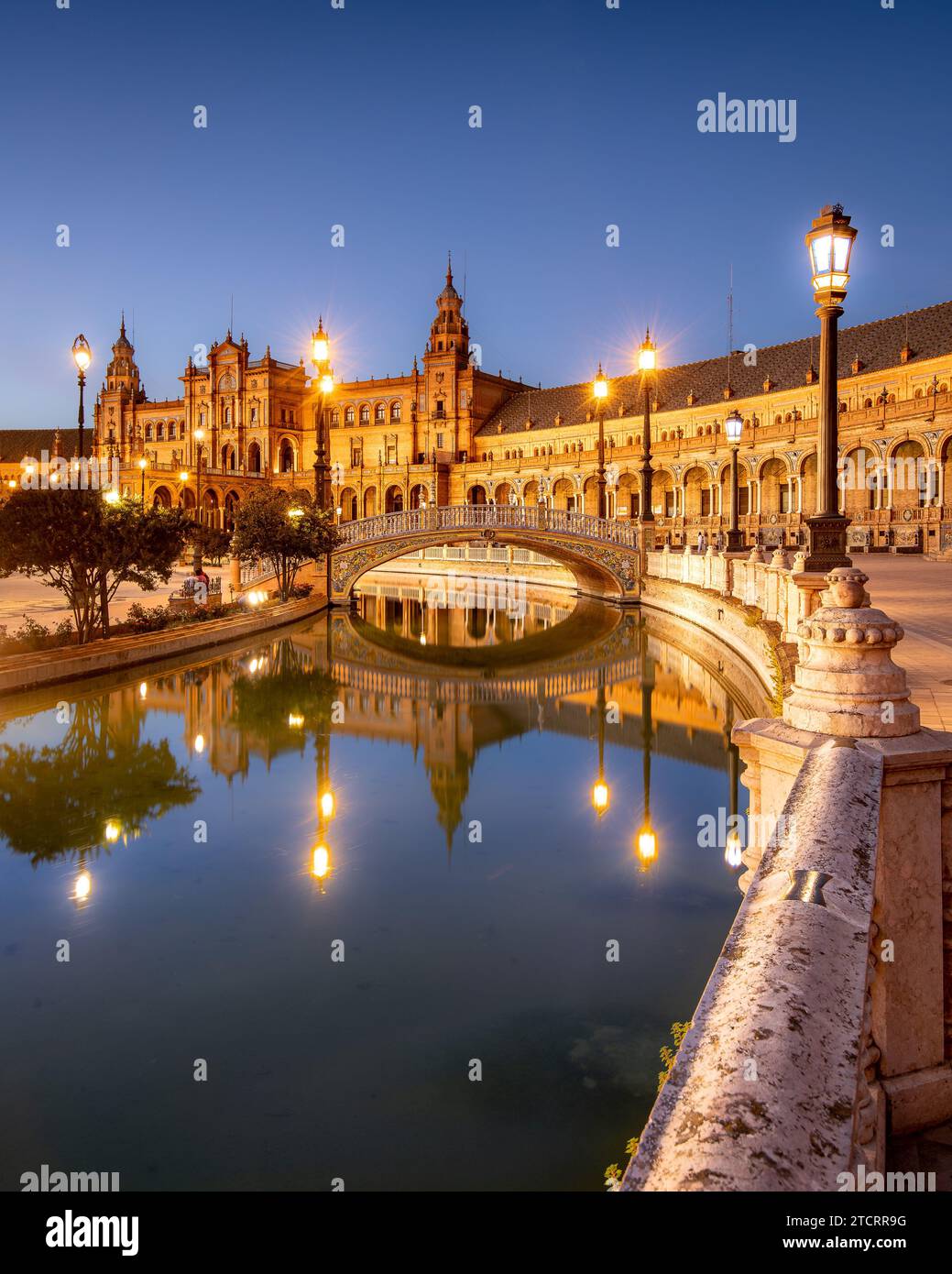 Spain Square (Plaza de Espana), Seville, Spain, built on 1928, it is ...