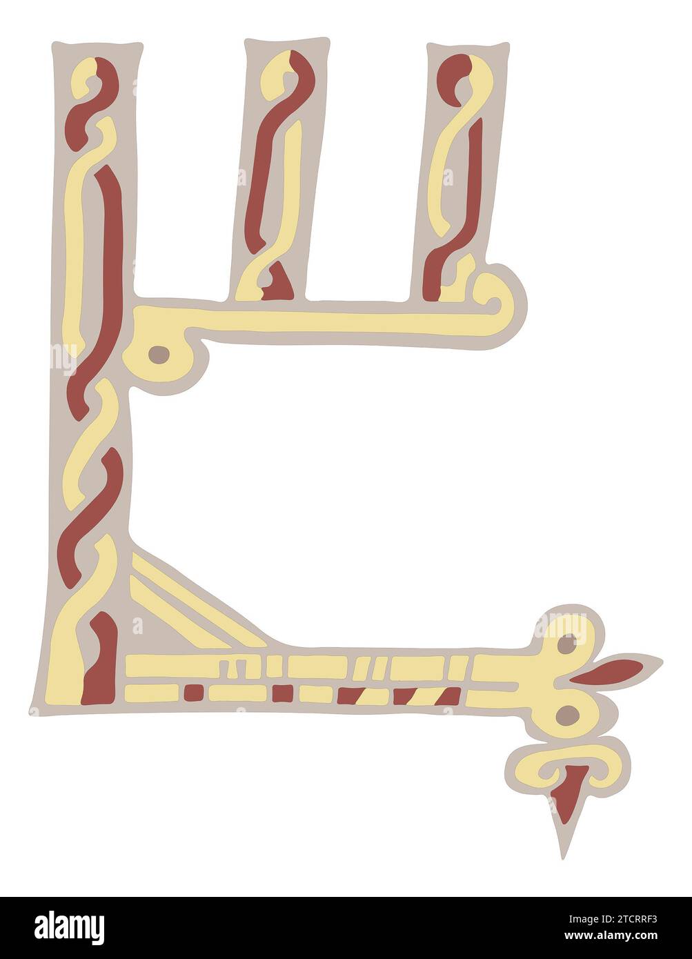 Cyrillic alphabet. Letters. Illustration, drawing of initial letters ...