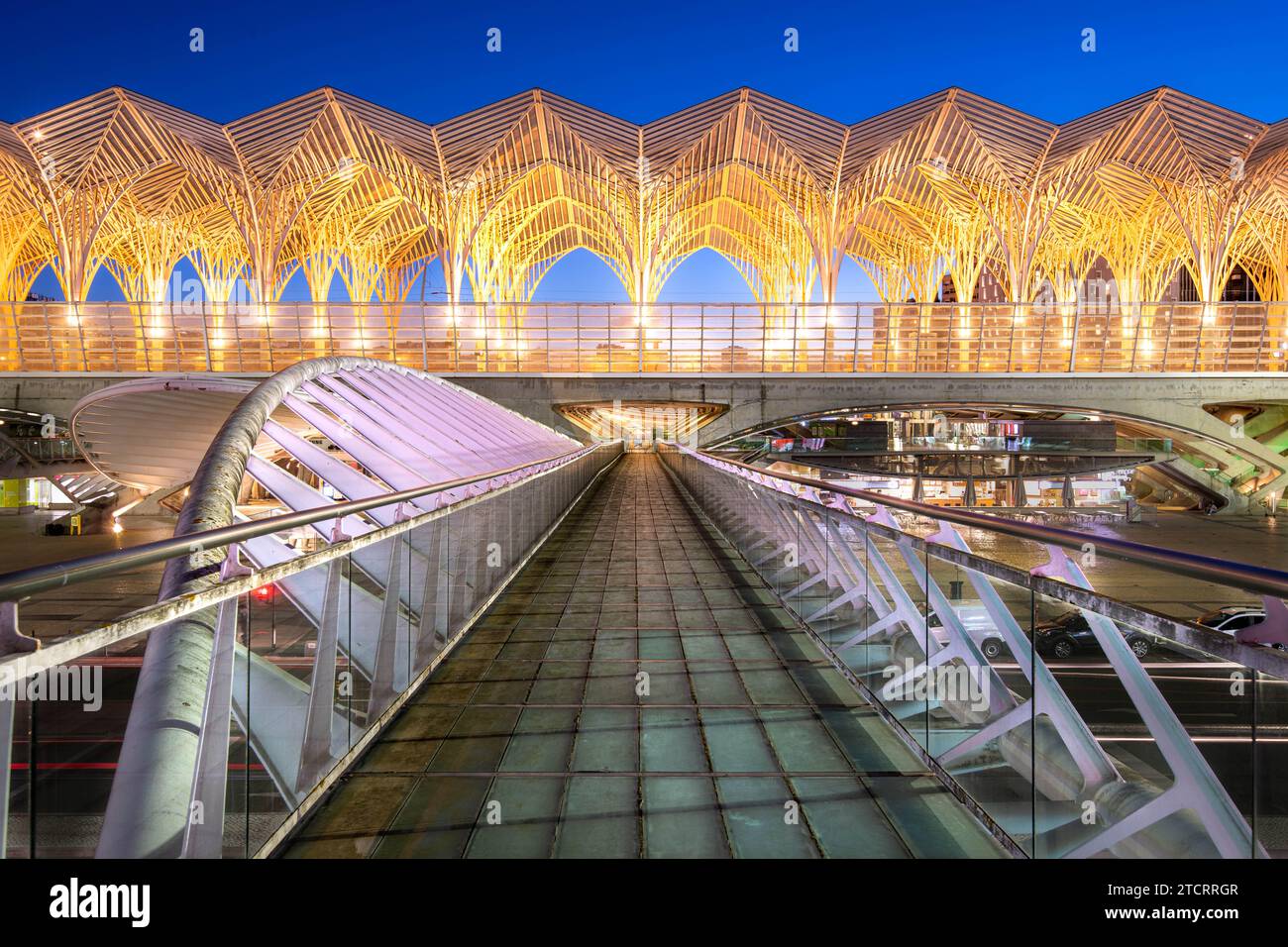 Lisbon, Portugal - Modern architecture at the Oriente Station, Gare do ...