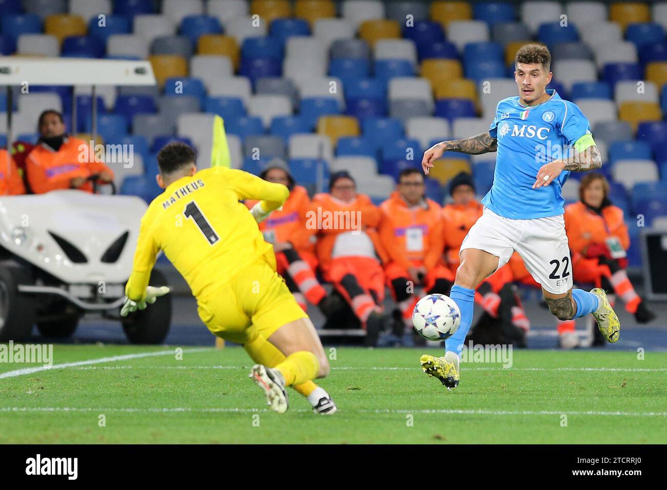 Giovanni Di Lorenzo of Ssc Napoli in action during the Uefa Champions ...