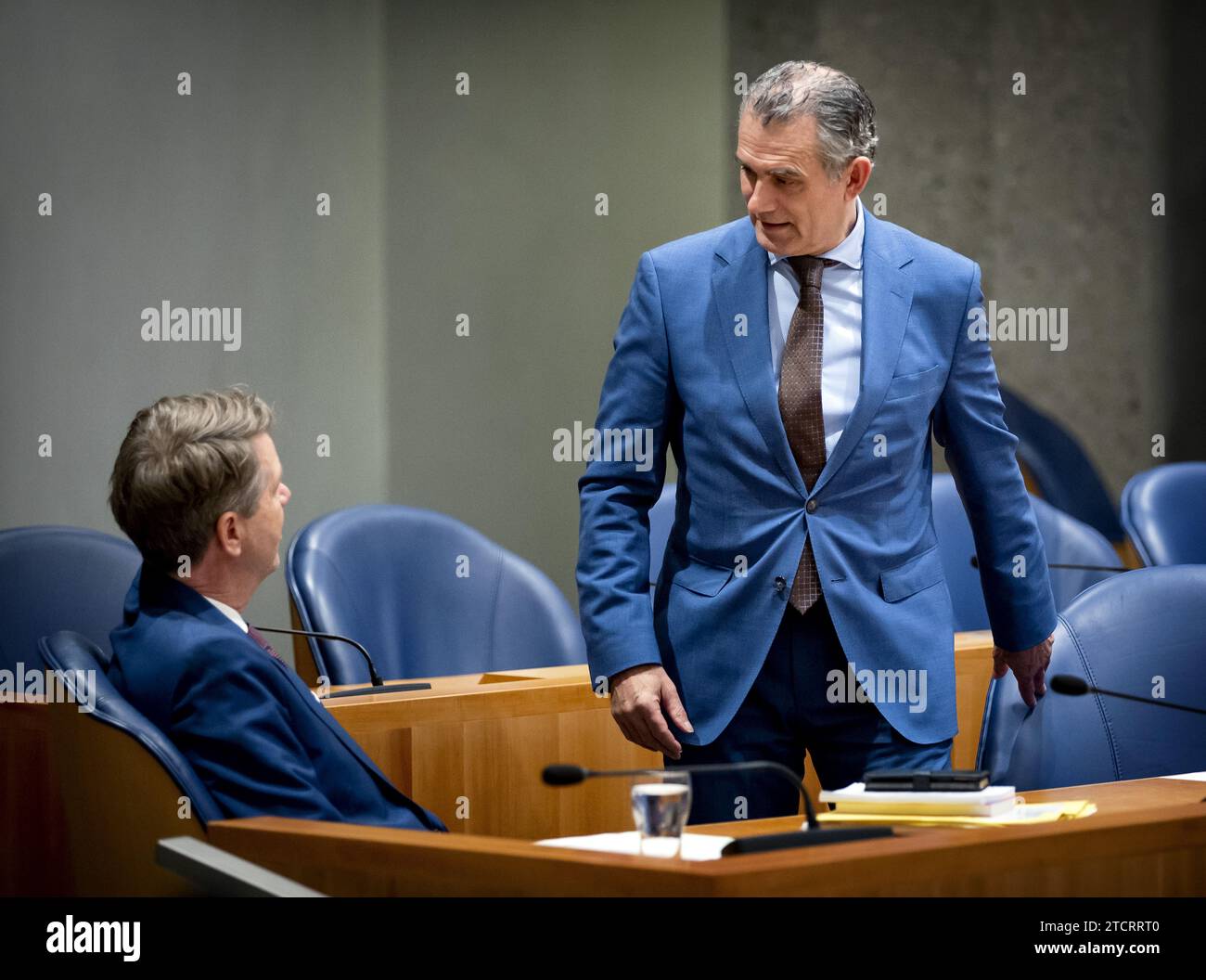 The Hague, Netherlands. 14th December, 2023. Martin Bosma (PVV) and Tom ...