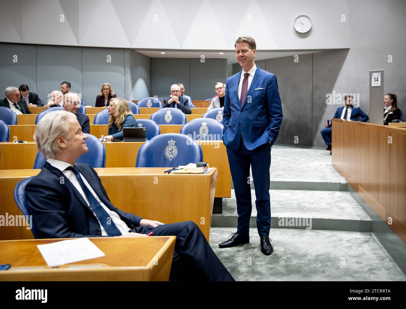 The Hague, Netherlands. 14th December, 2023. Geert Wilders (PVV) and ...