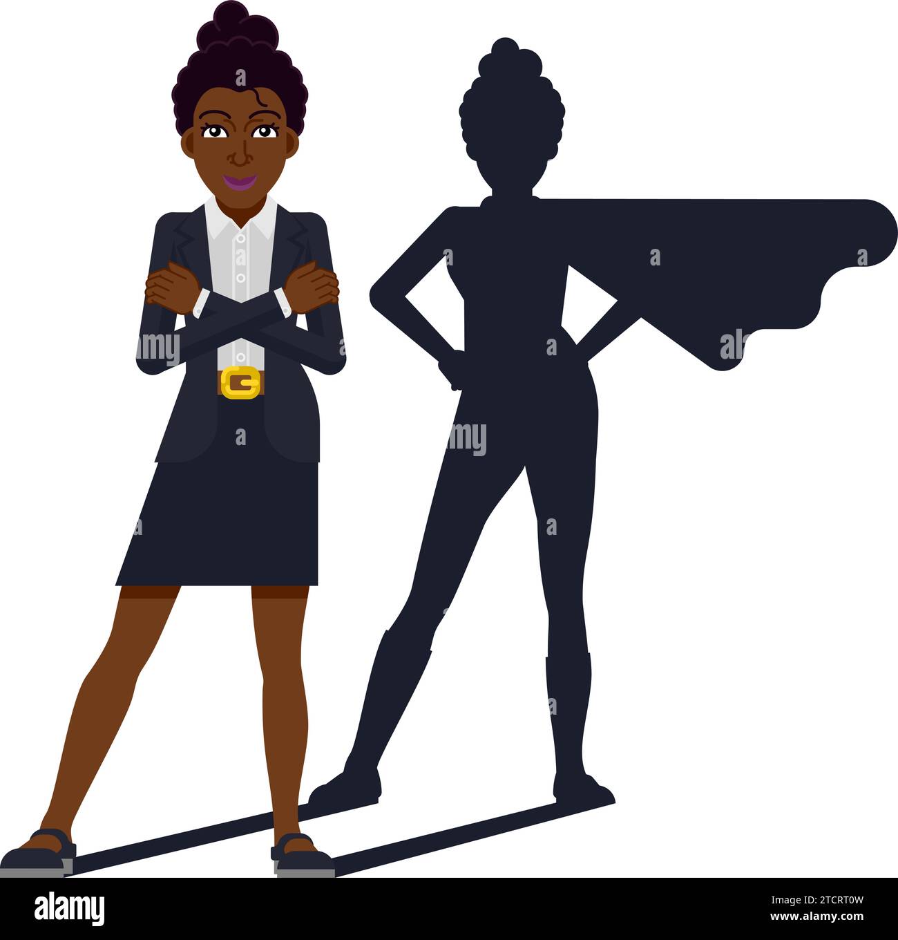 Black Hero Woman with Superhero Shadow Concept Stock Vector Image & Art ...
