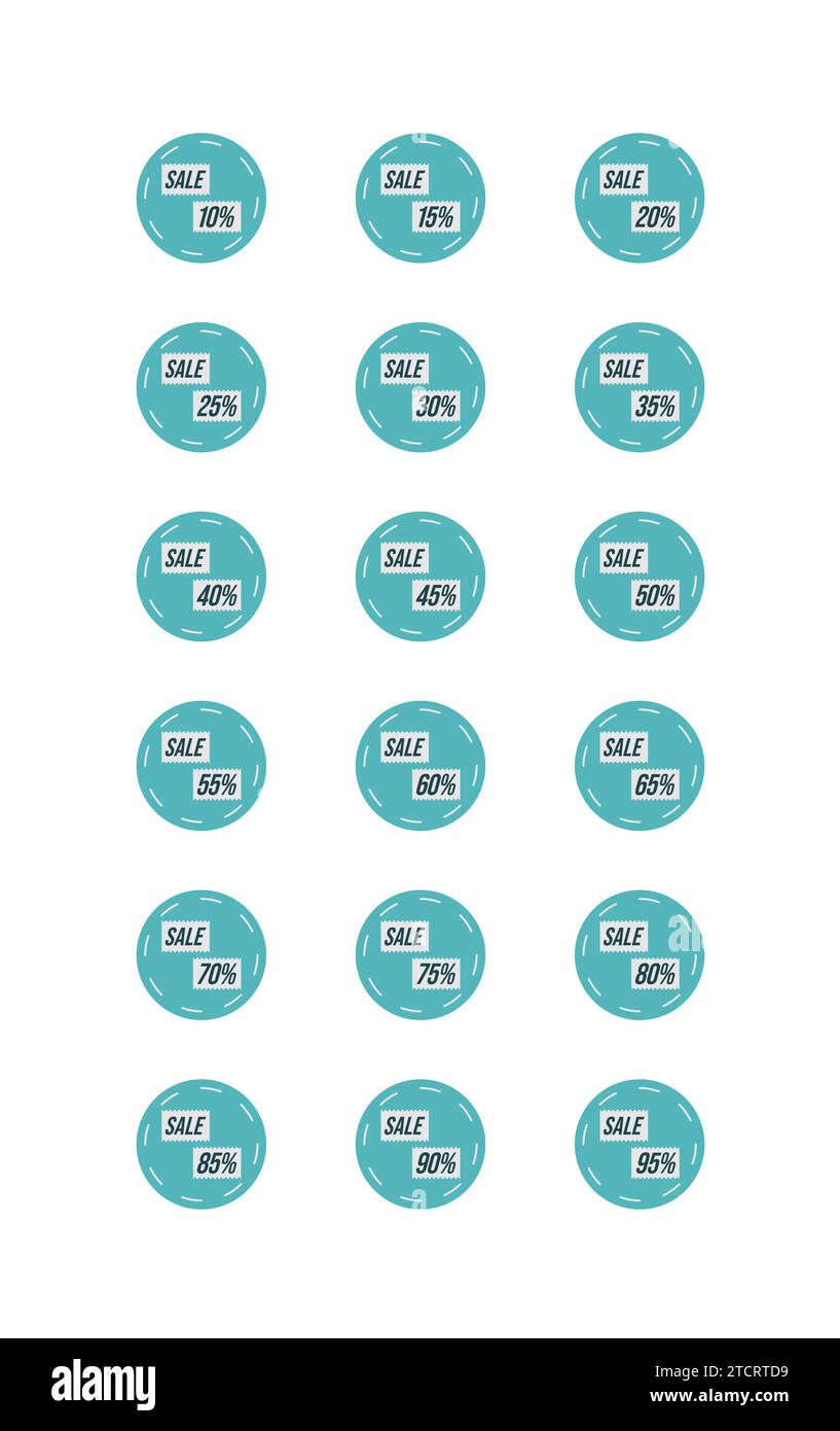 Blue sale labels isolated on white background Stock Vector Image & Art ...