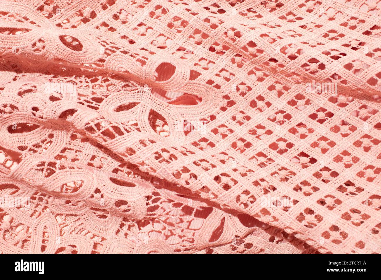 Luxury lace texture peach color with details. Close up, Retro stile ...