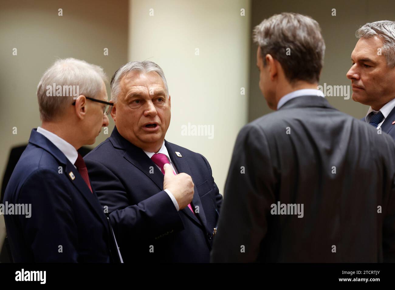 From left, Bulgaria's Prime Minister Nikolai Denkov, Hungary's Prime ...