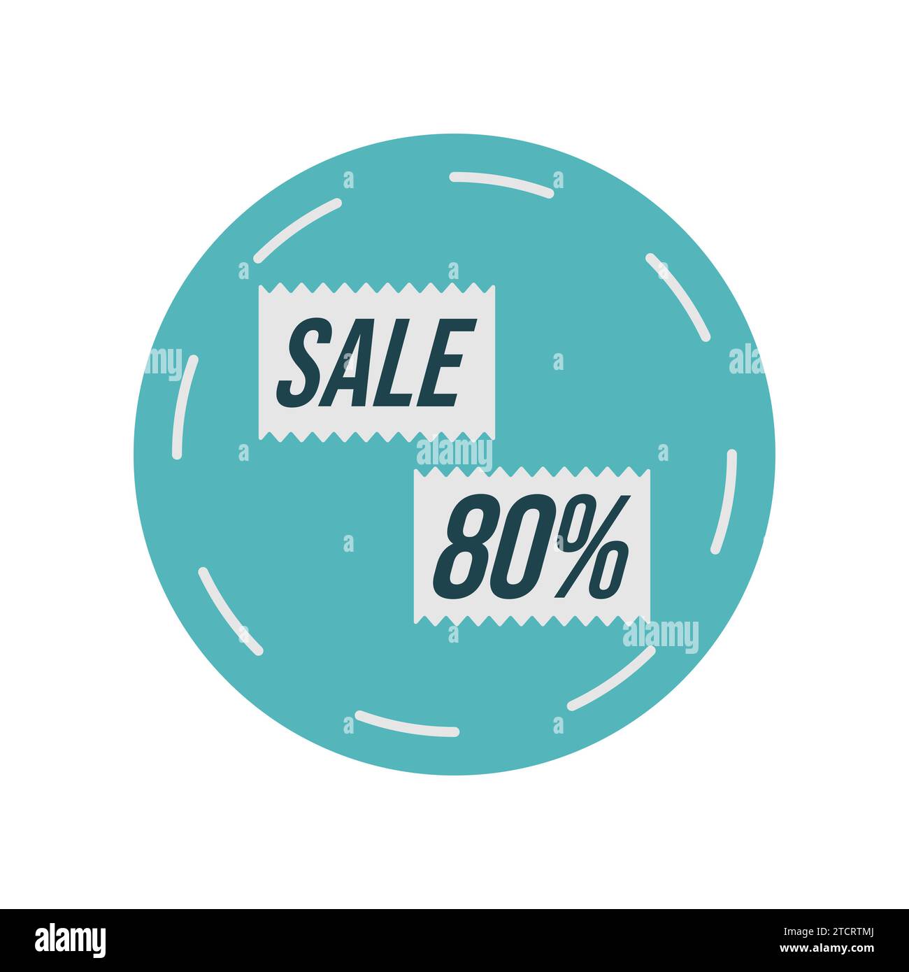80 percent sale blue label on white background Stock Vector Image & Art ...