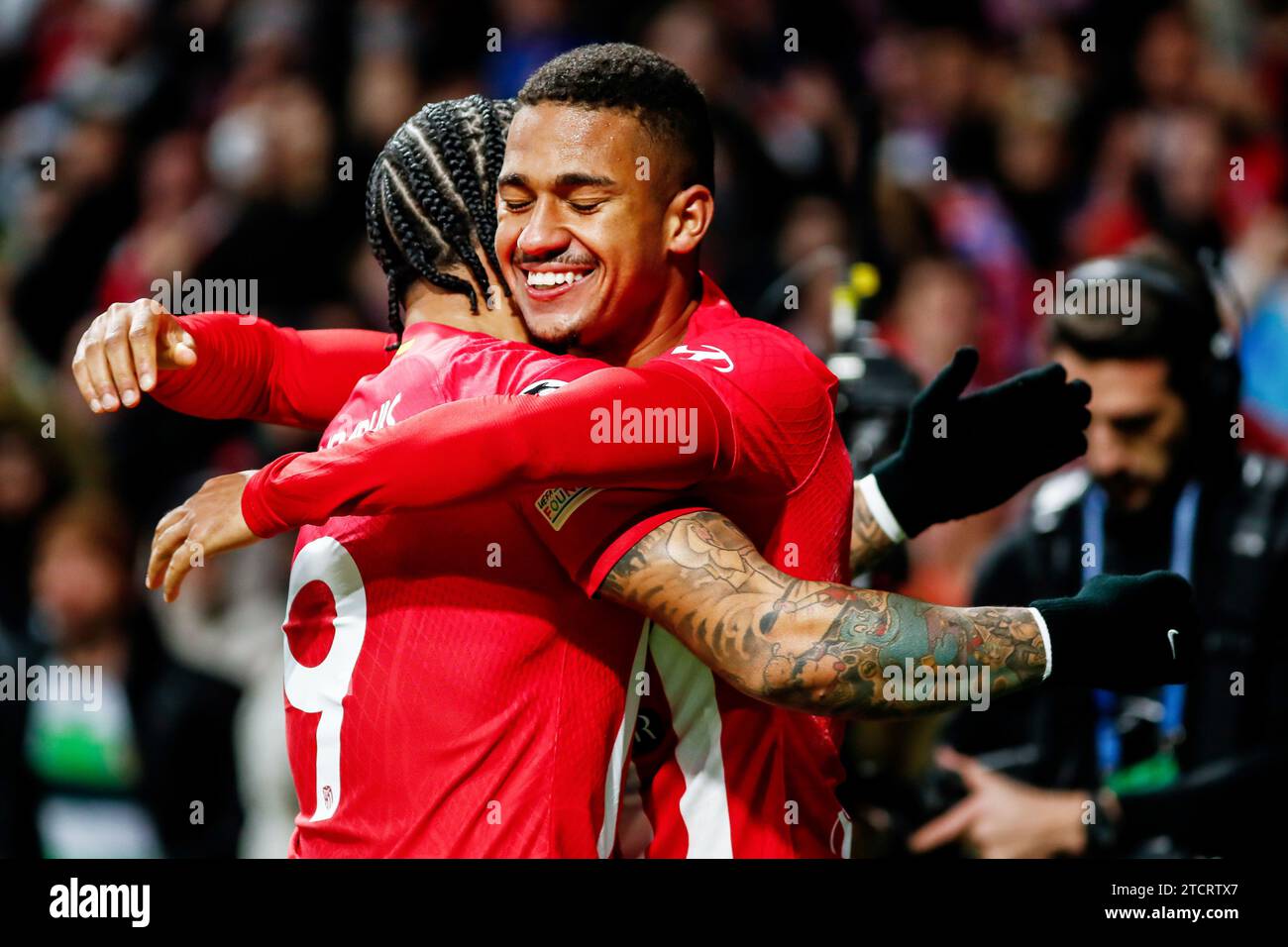 Samuel Lino of Atletico de Madrid celebrates a goal 2-0 during the UEFA ...