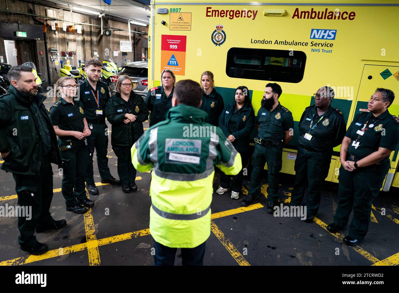 Labour shadow health secretary Wes Streeting meets with staff, during a ...