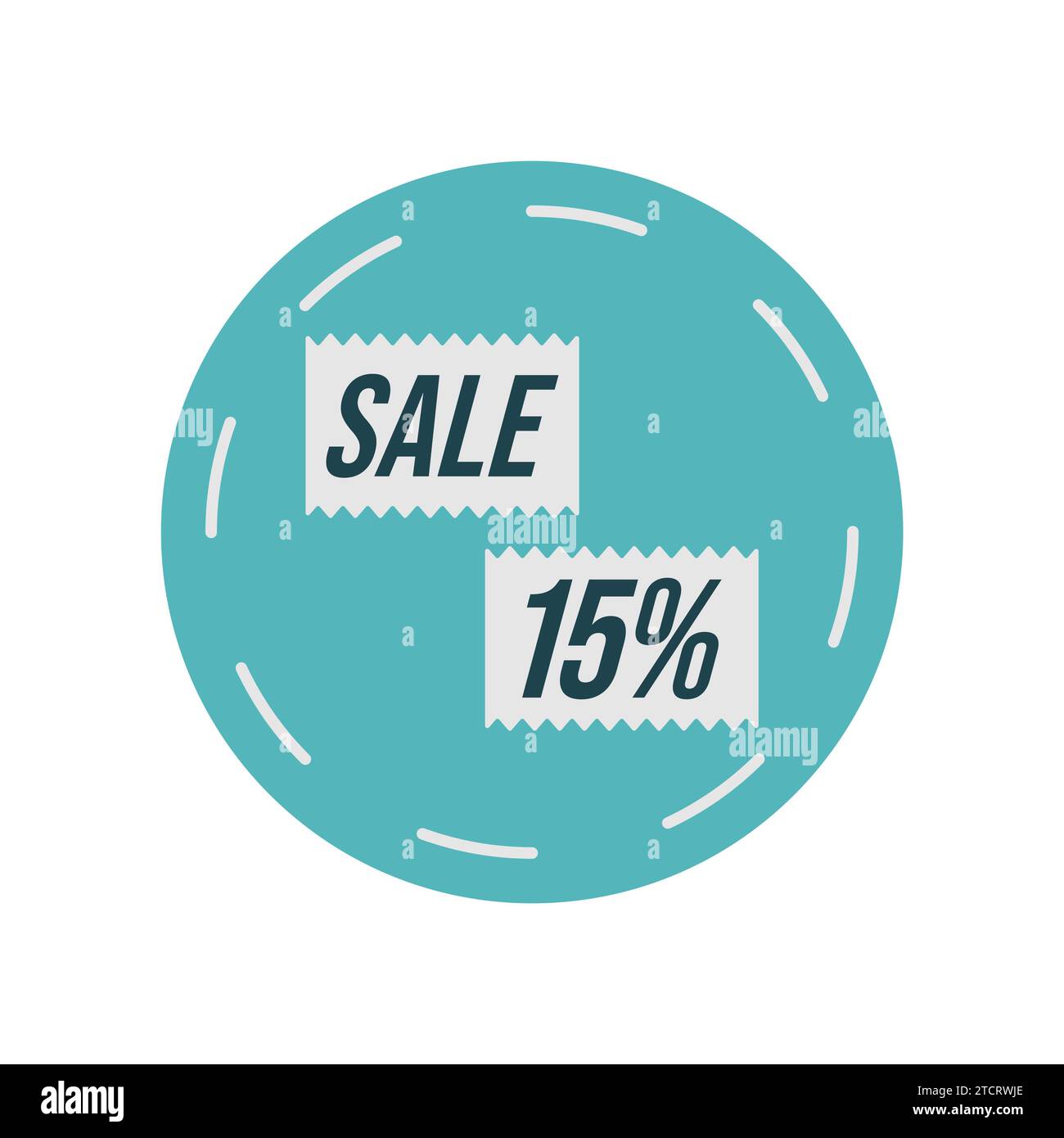 15 percent sale blue label on white background Stock Vector Image & Art ...