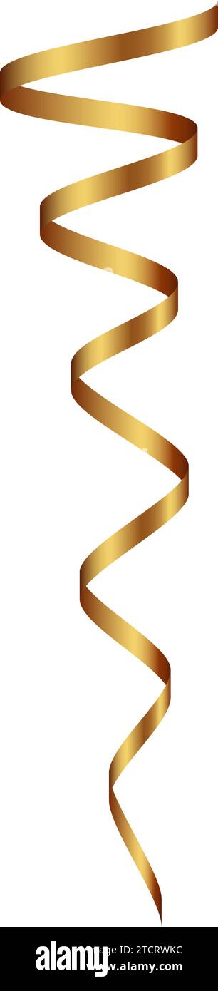 Golden spiral ribbon element. Vector illustration Stock Vector Image ...