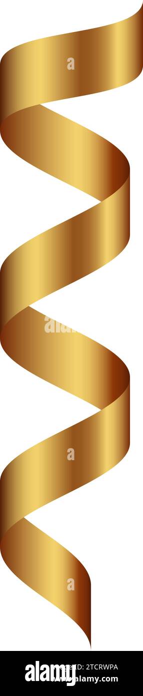 Golden spiral ribbon element. Vector illustration Stock Vector Image ...