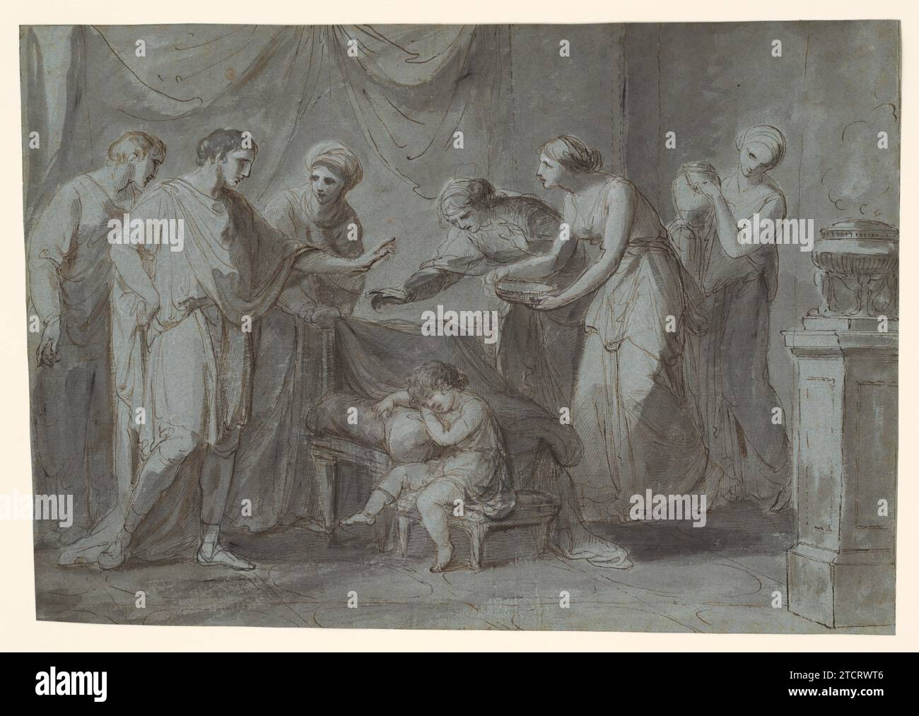 Servius Tullius When a Child, Asleep in the Apartment of King ...