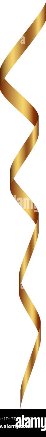 Golden spiral ribbon element. Vector illustration Stock Vector Image ...