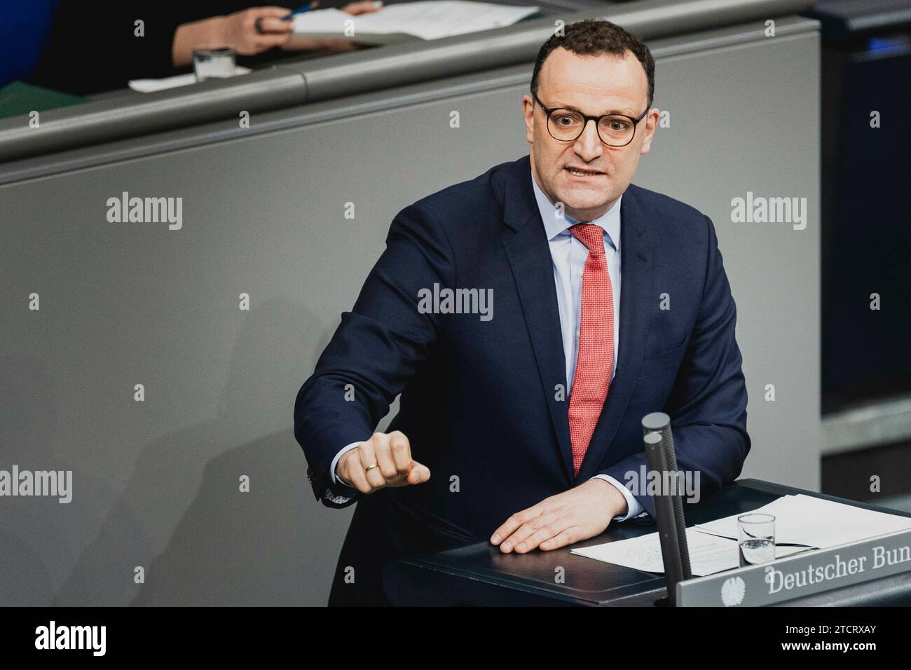 Berlin, Deutschland. 14th Dec, 2023. Jens Spahn, member of the German Bundestag (CDU/CSU), taken ...
