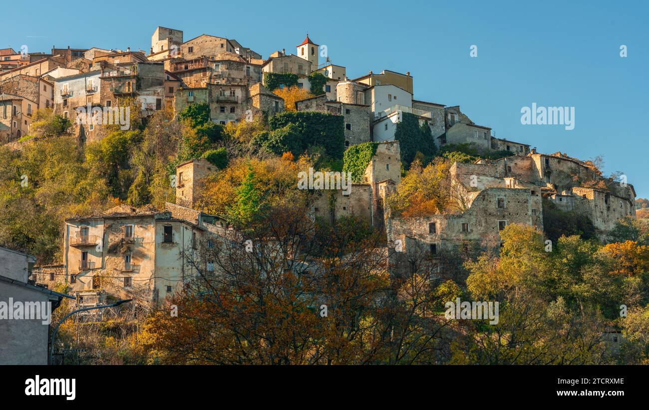 The historic center with the houses leaning against each other in a ...