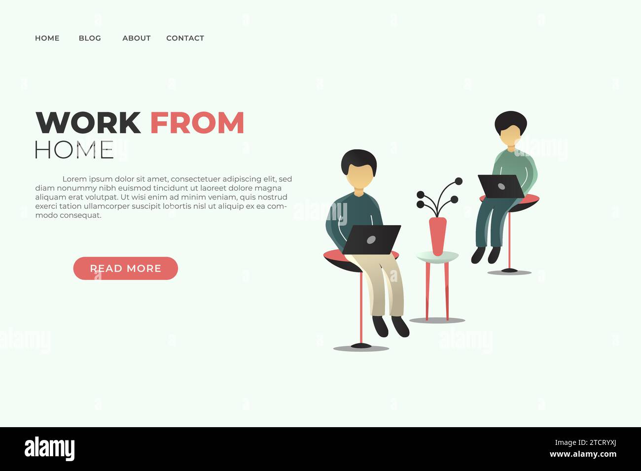 People Working From Home. Freelancer Working at Home. Self Employed ...