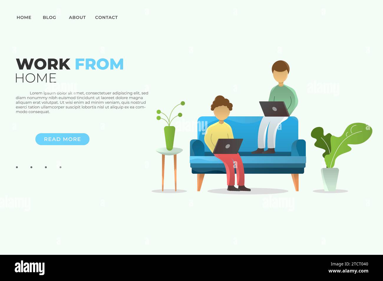 People Working From Home. Freelancer Working at Home. Self Employed ...