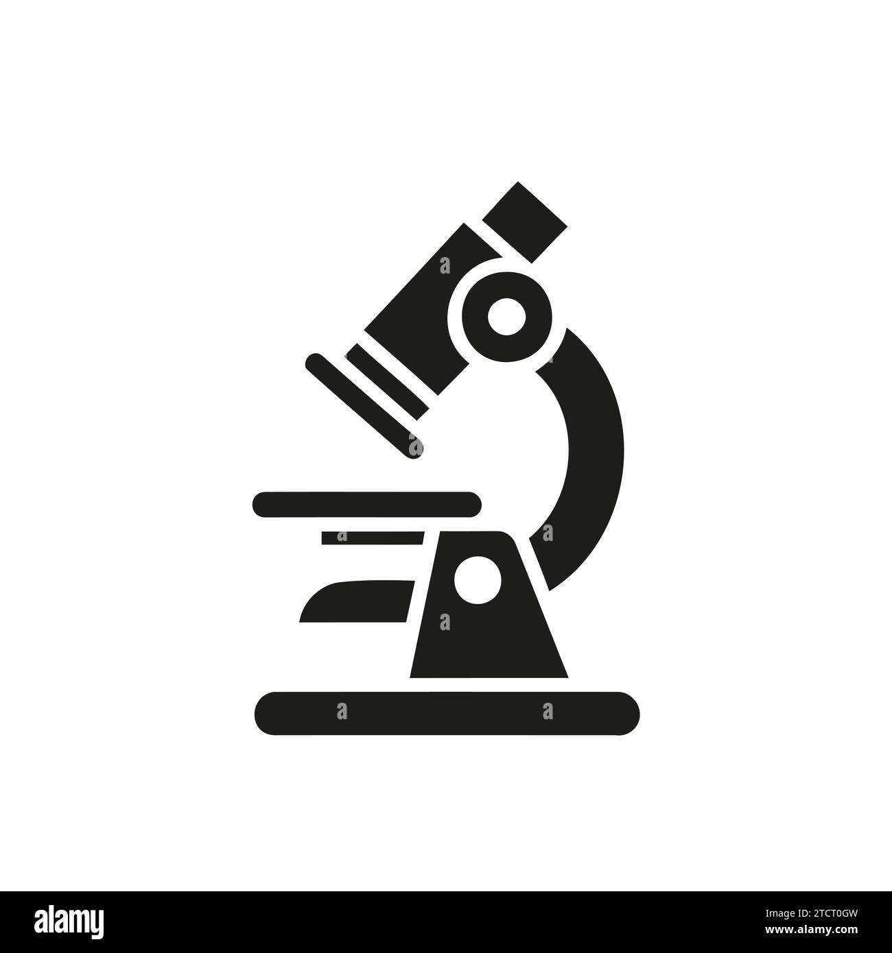 simple microscope icon isolated. Vector illustration Stock Vector Image ...
