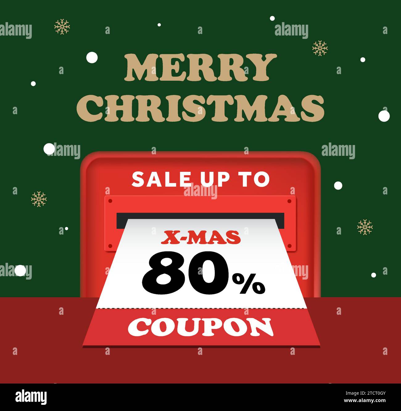 3d merry Christmas coupon giveaway banner template with coupon coming ...
