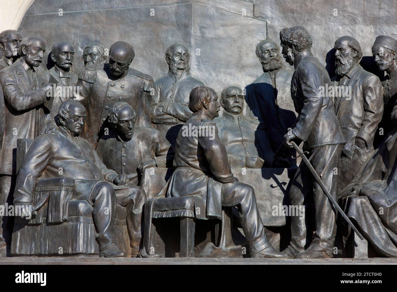 Close-up of the monument to Hungarian Count Gyula Andrassy (1823-1890 ...
