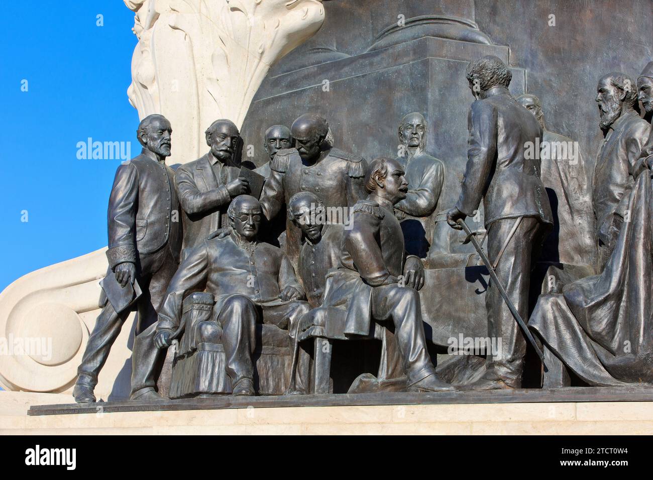 Close-up of the monument to Hungarian Count Gyula Andrassy (1823-1890 ...