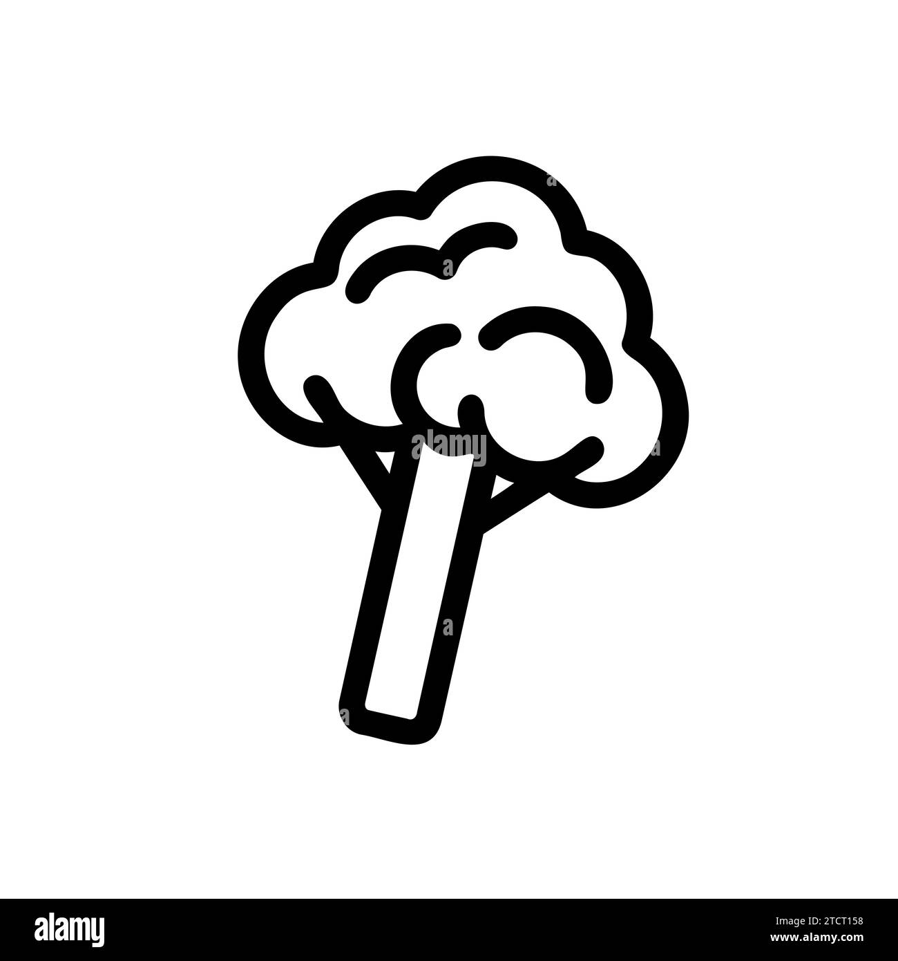 Broccoli simple linear icon Stock Vector Image & Art - Alamy