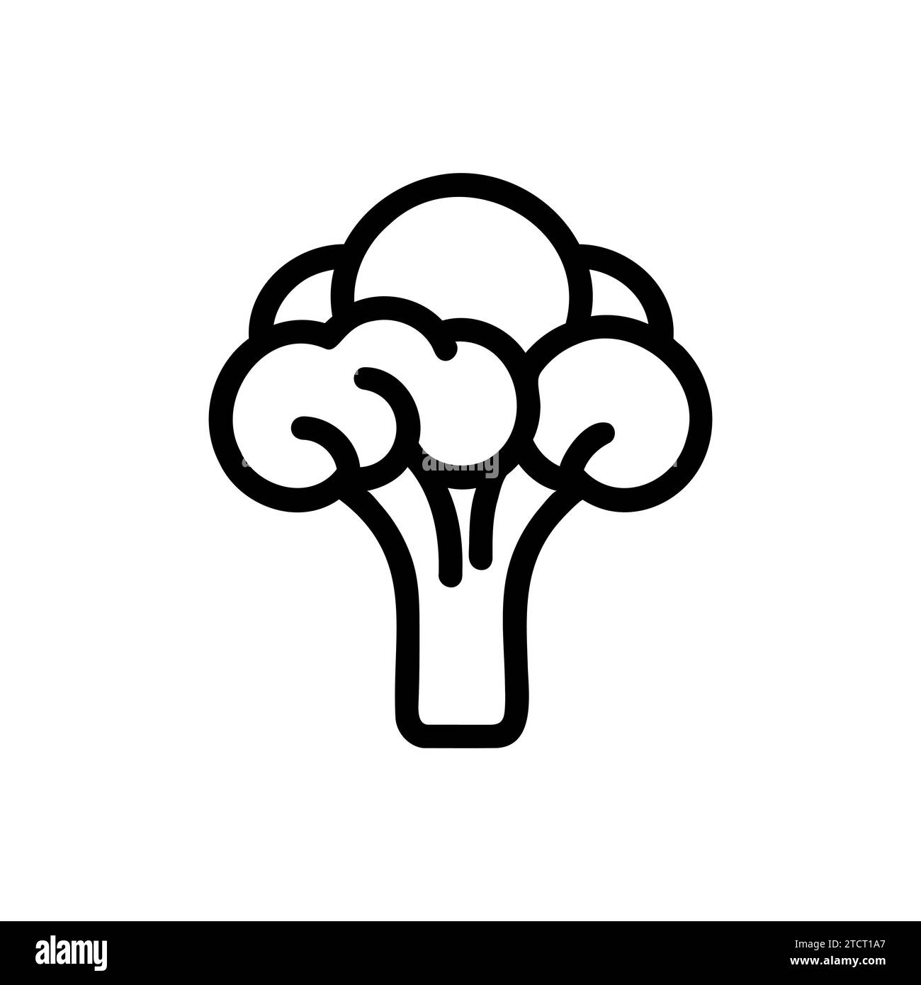 Broccoli simple linear icon Stock Vector Image & Art - Alamy