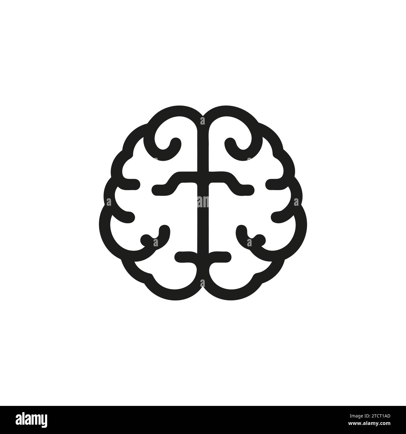 simple brain icon isolated Stock Vector Image & Art - Alamy