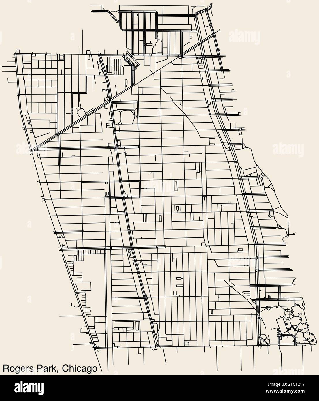 Rogers park map Stock Vector Images - Alamy