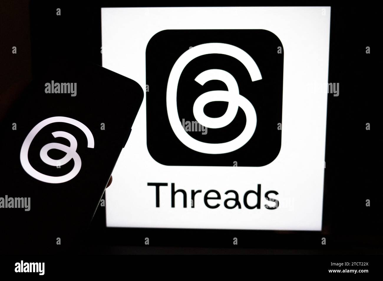 Paris, France. 14th Dec, 2023. Illustration of the app Threads from ...