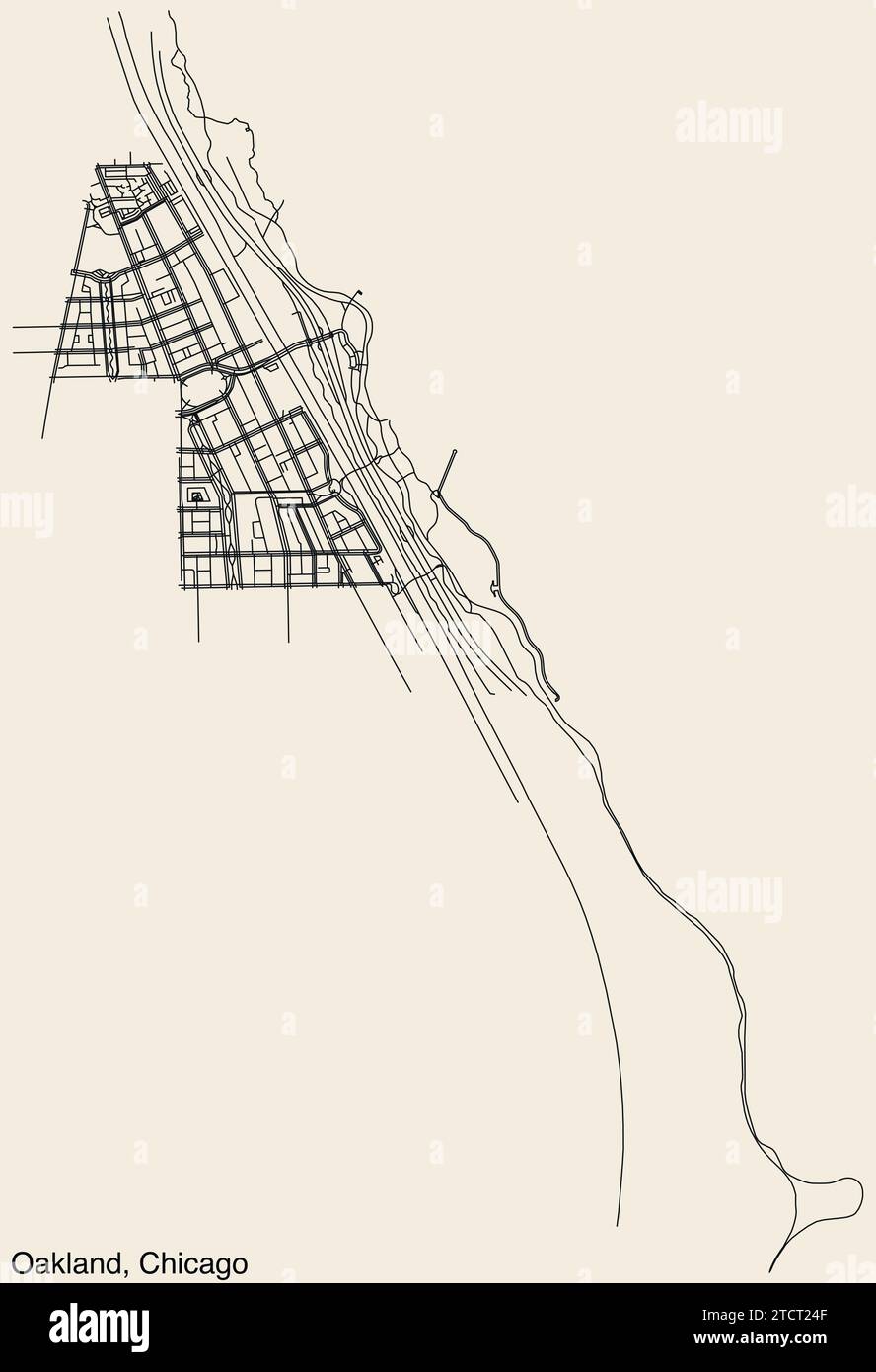 Oakland map vector hi-res stock photography and images - Alamy