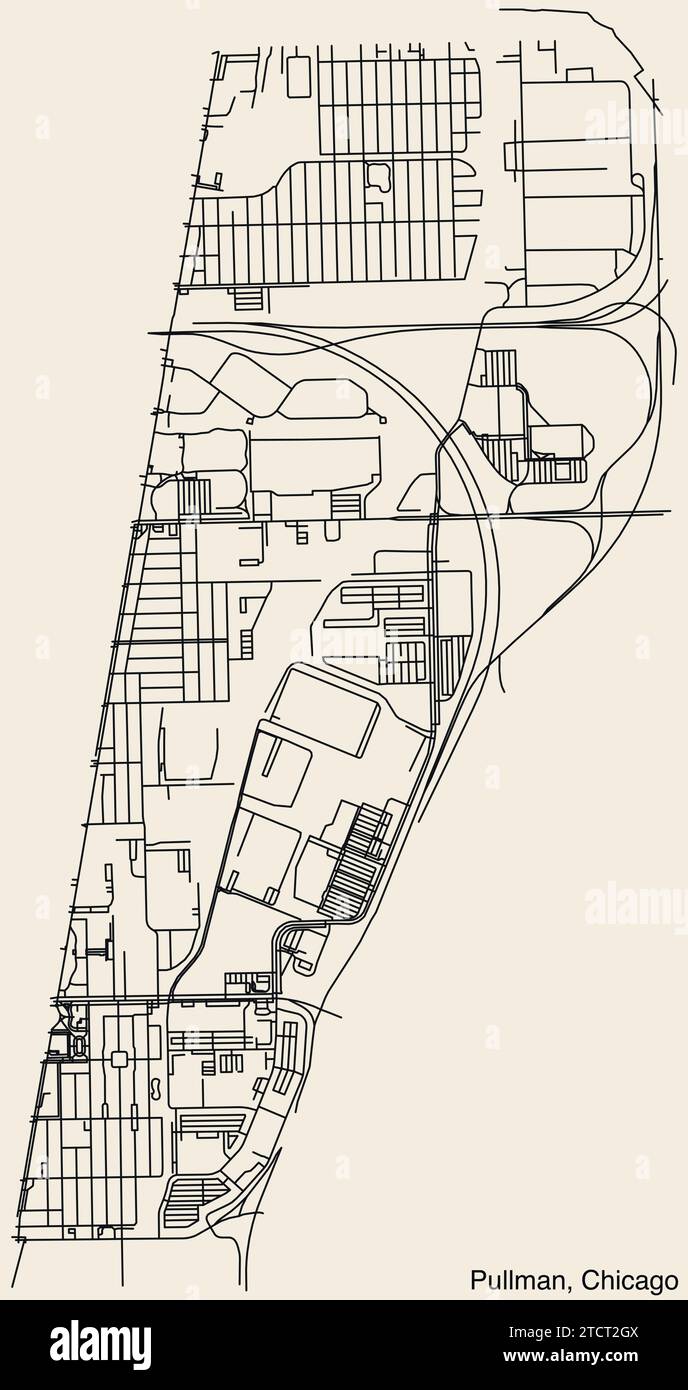 Pullman town map hi-res stock photography and images - Alamy