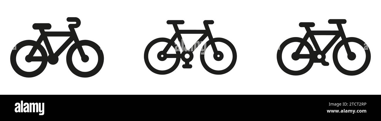 set of bicycle icons isolated Stock Vector Image & Art - Alamy