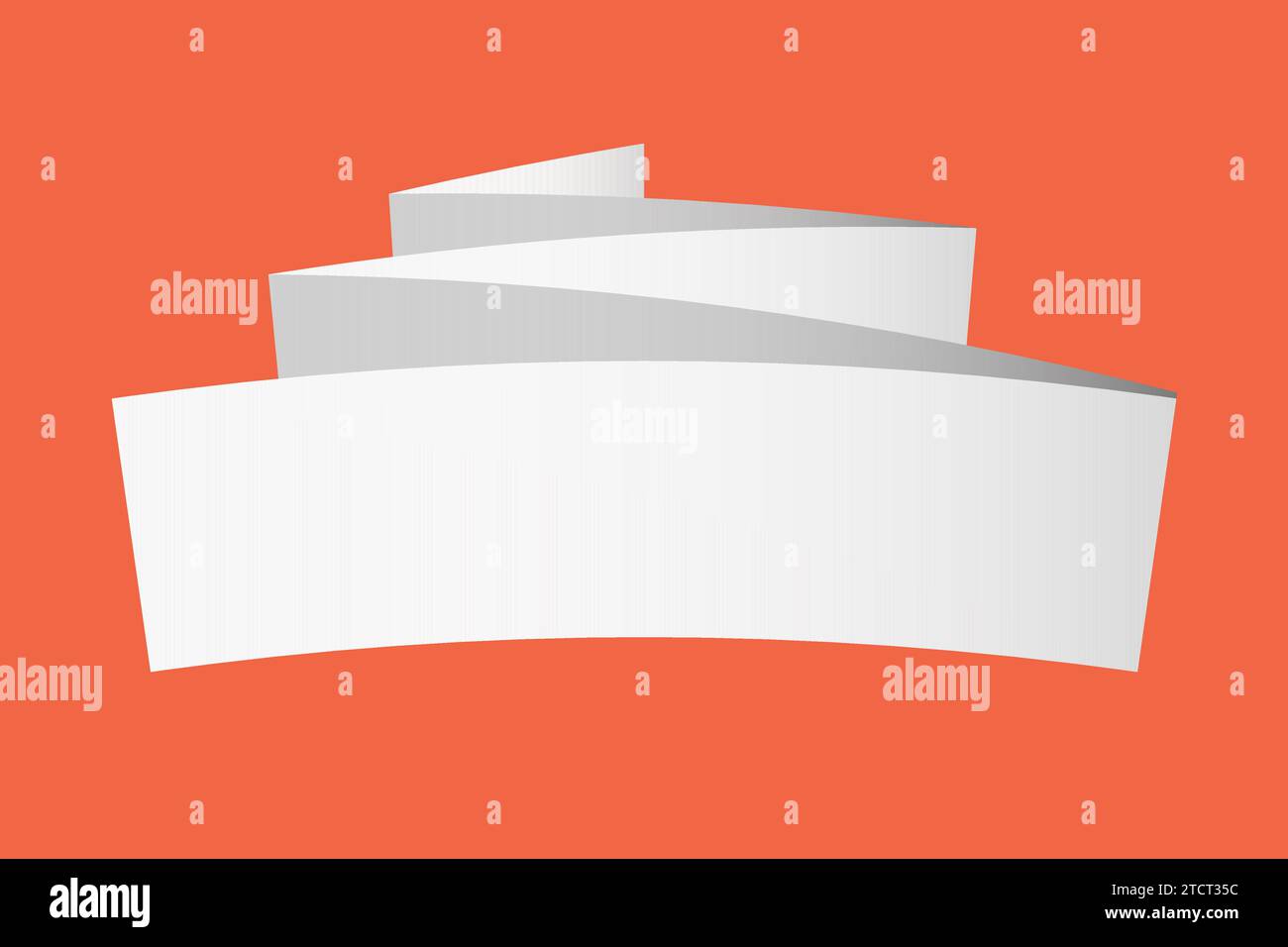 White blank folded ribbon banner. Solid vector illustration Stock ...