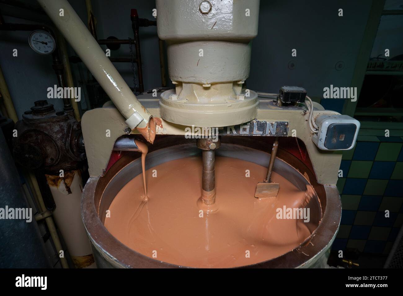 Liquid Chocolate For The Production Of Chocolate Nicholas Stock Photo ...