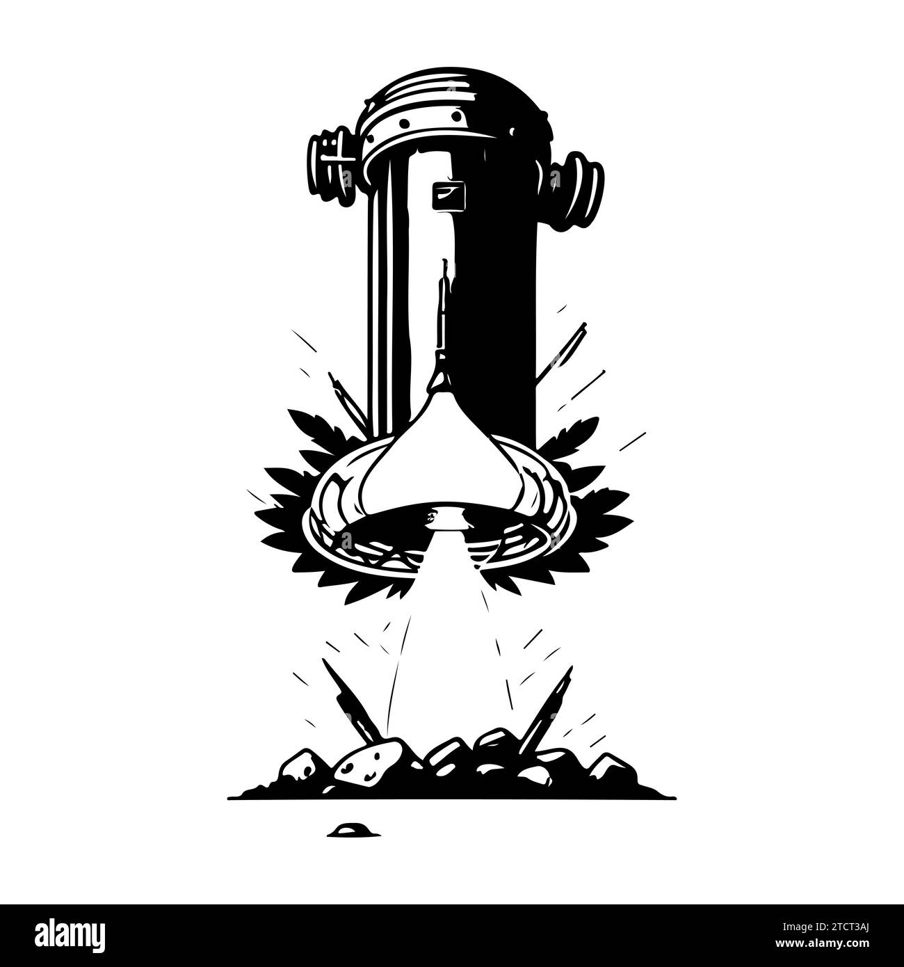 Cartoon bomb silhouette Black and White Stock Photos & Images - Alamy