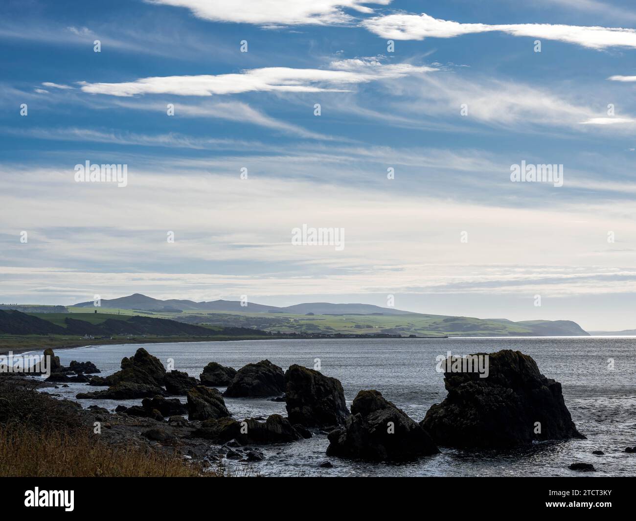 Snib's Cave rocks at South Ayrshine, Scotland Stock Photo - Alamy