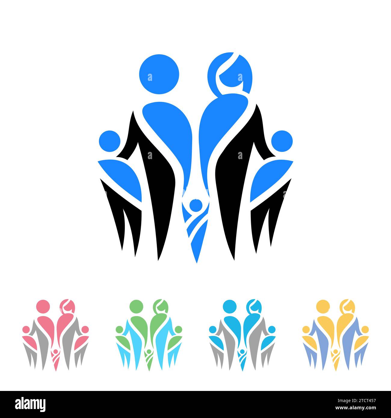 simple family logo icon isolated Stock Vector Image & Art - Alamy